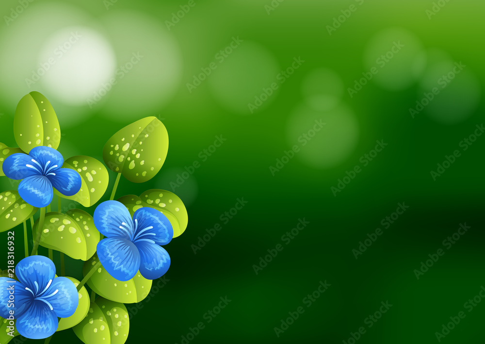 Beautiful blue flower background Stock Vector | Adobe Stock