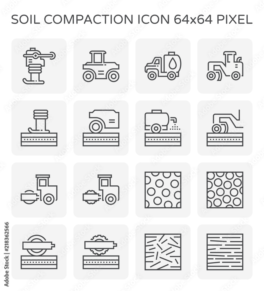 soil compaction icon Stock Vector | Adobe Stock
