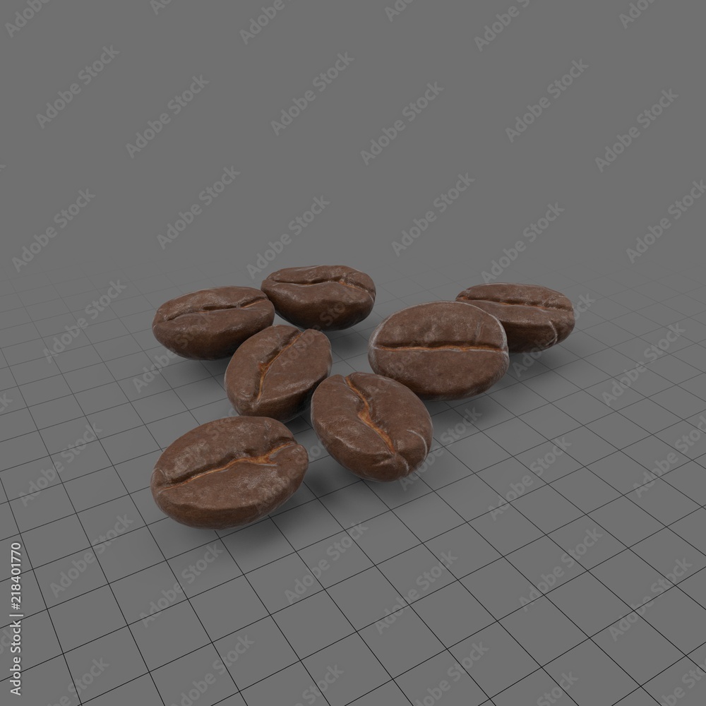 Coffee beans Stock 3D asset | Adobe Stock