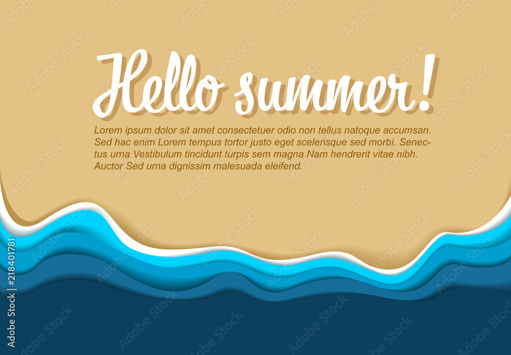 Summer Themed Banner Layout Stock Template | Adobe Stock