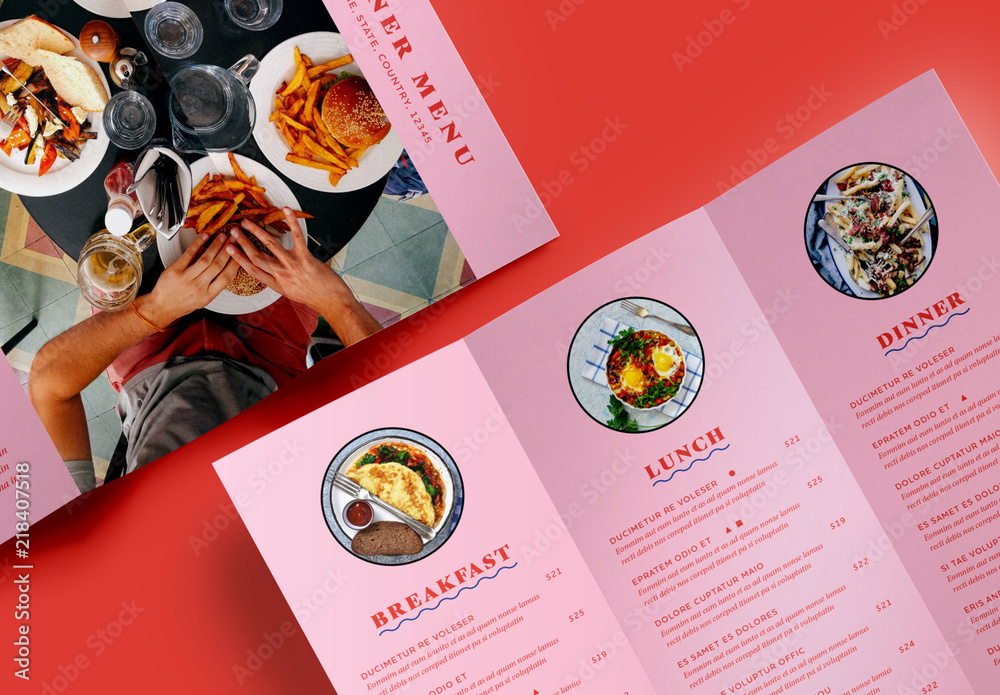 Hungry Diner Menu Layout Stock Template | Adobe Stock