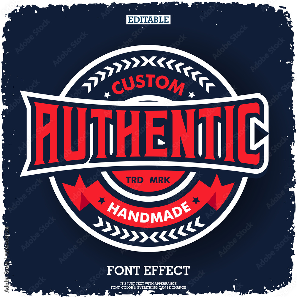 Authentic label with retro badge Stock Vector | Adobe Stock