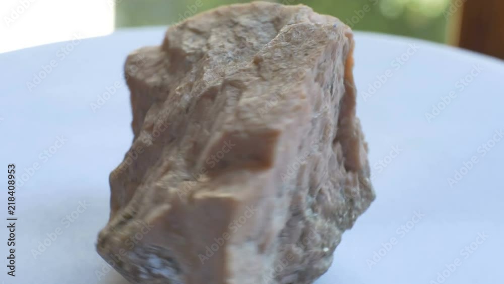 View of geological Orthoclase mineral sample. Orthoclase, or orthoclase ...