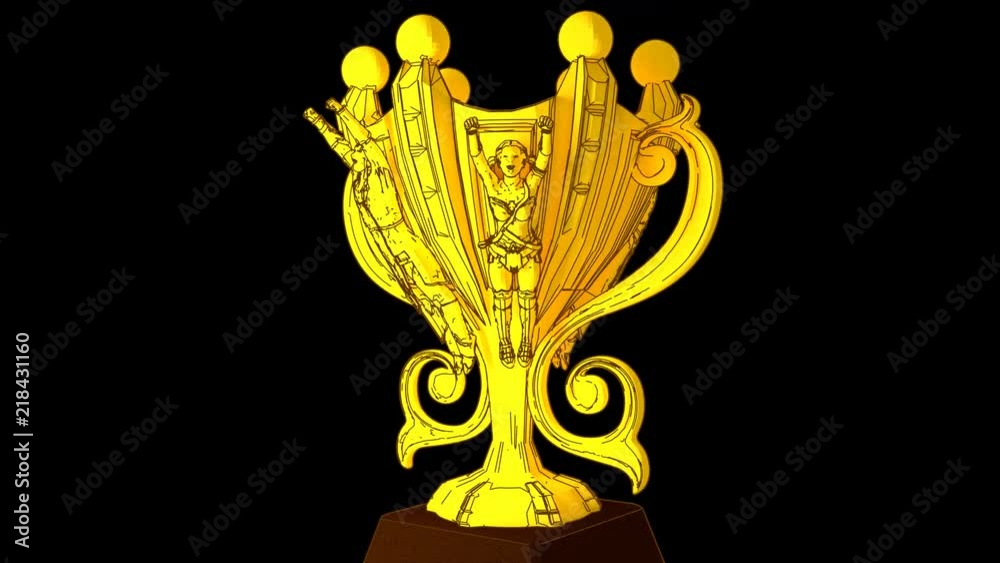 Winners Cup: I created this 3D Golden Cup animation rendered in toon ...