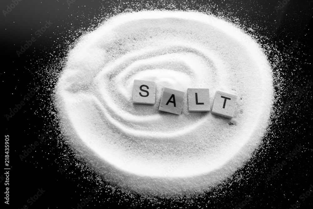 Salt background / Salt, table salt or common salt is a mineral composed ...