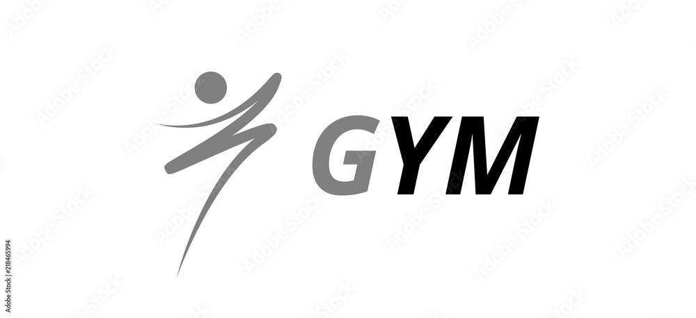 Gym graphic design, fitness icon draw, blue logo Stock Vector | Adobe Stock