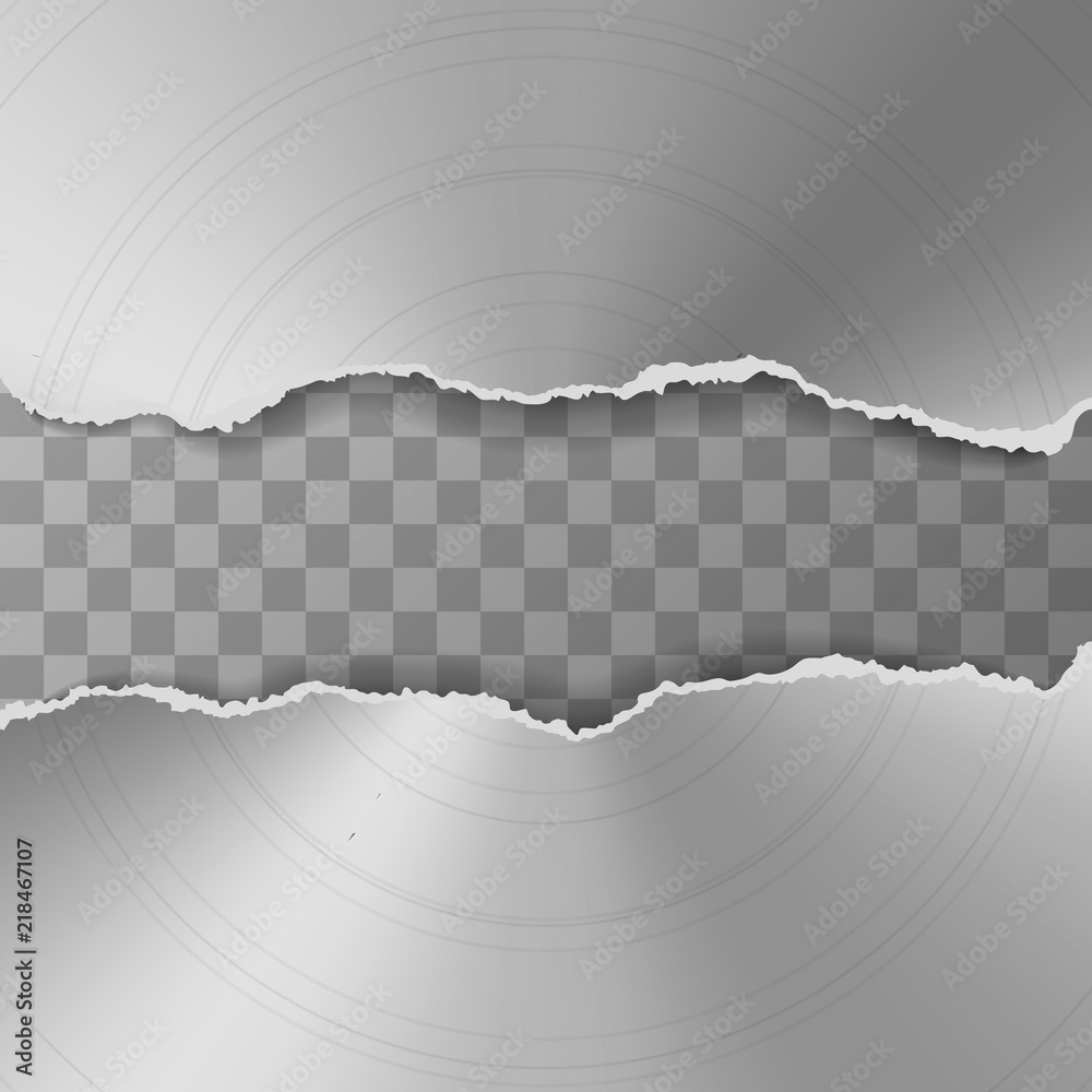 Metal torn silver pieces on transparent background Stock Vector | Adobe ...