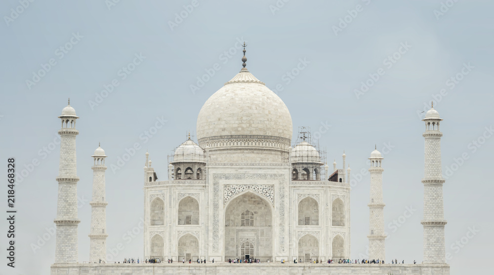 Taj Mahal, the ivory-white marble monument at agra india one of the ...