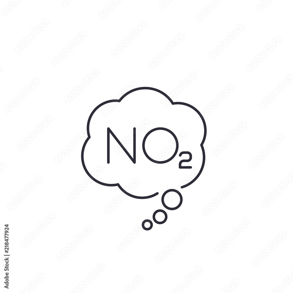 NO2, nitrogen dioxide line icon Stock Vector | Adobe Stock
