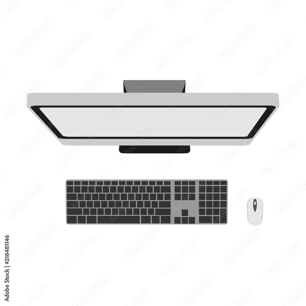 Computer Screen Icon White