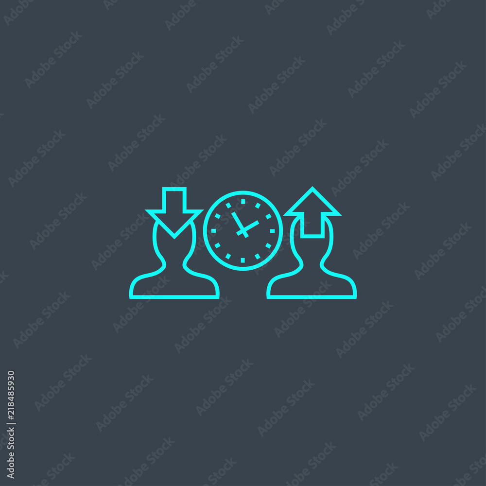 Asynchronous Learning concept blue line icon. Simple thin element on ... Asynchronous Learning concept blue line icon. Simple thin element on ...