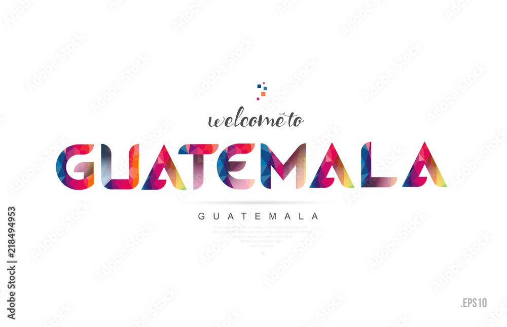 Welcome to guatemala guatemala city card and letter design typography ...