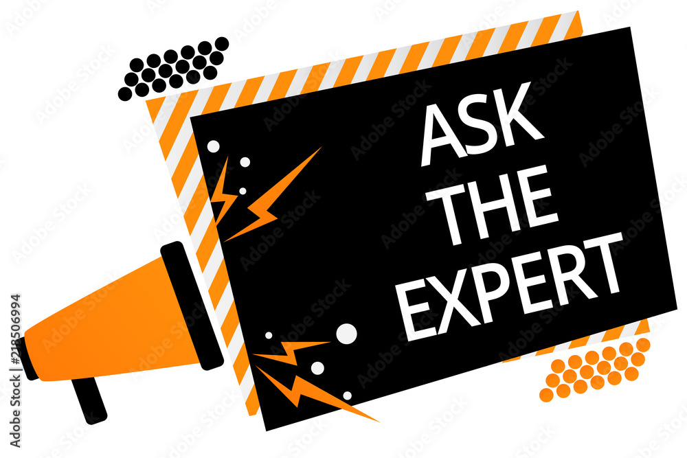 Writing note showing Ask The Expert. Business photo showcasing Looking ...