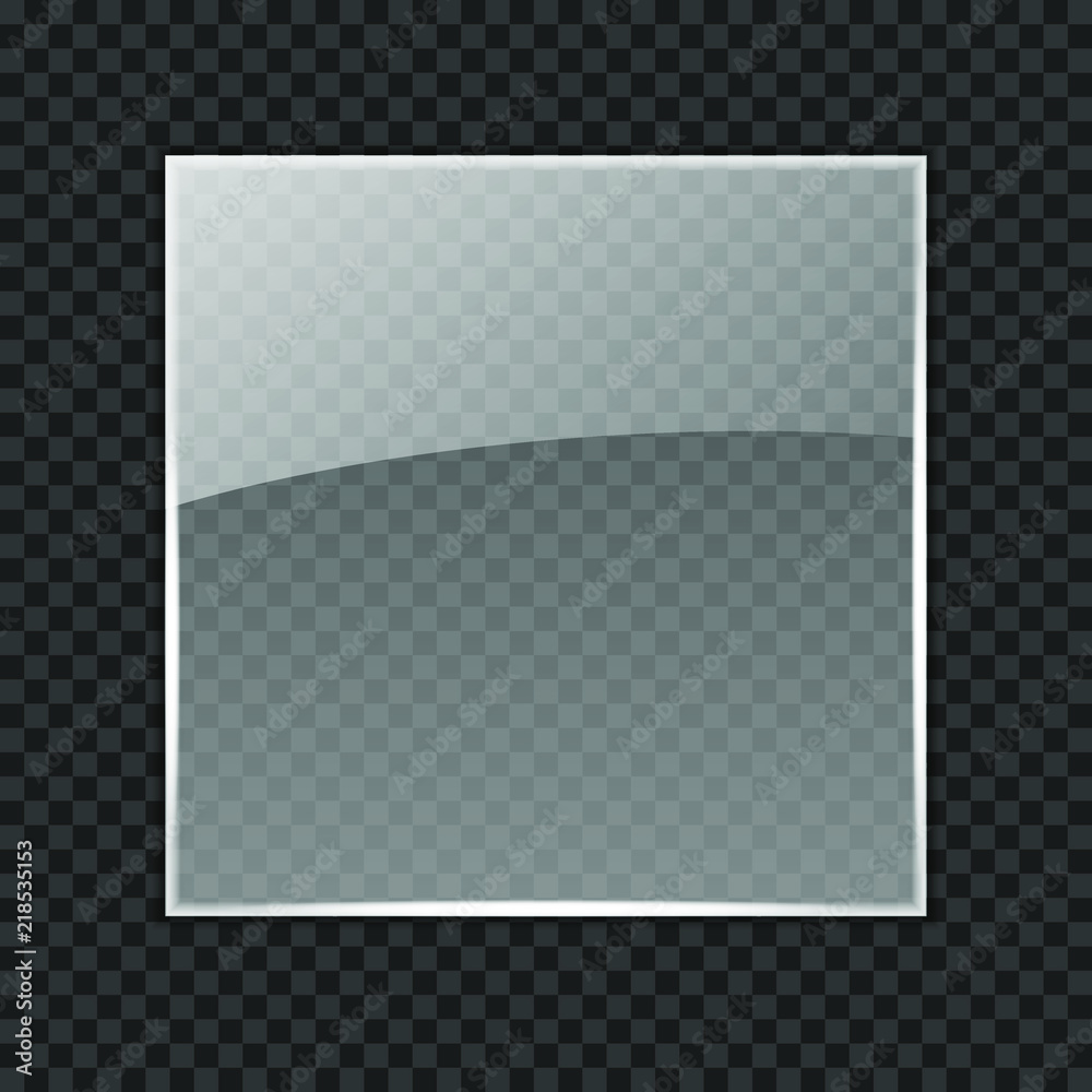 Transparent Square Glass plate template; Acrylic Foursquare plate ...