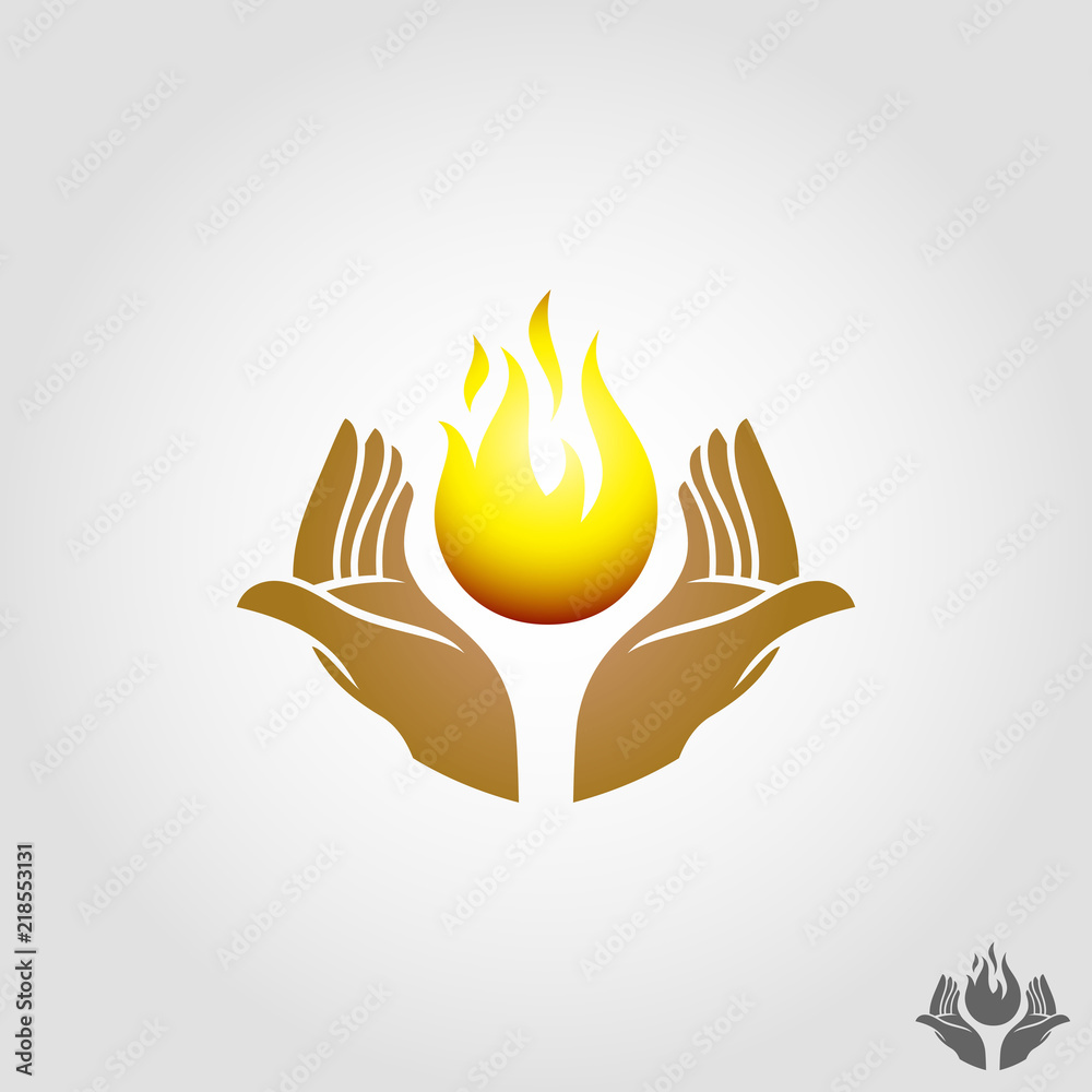 Fire Hand Vector is a Power symbol or Save Energy Solution Stock Vector ...