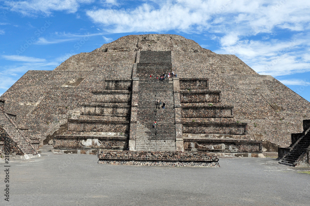 The pyramid of the moon in Teotihuacan Mexico Stock Photo | Adobe Stock