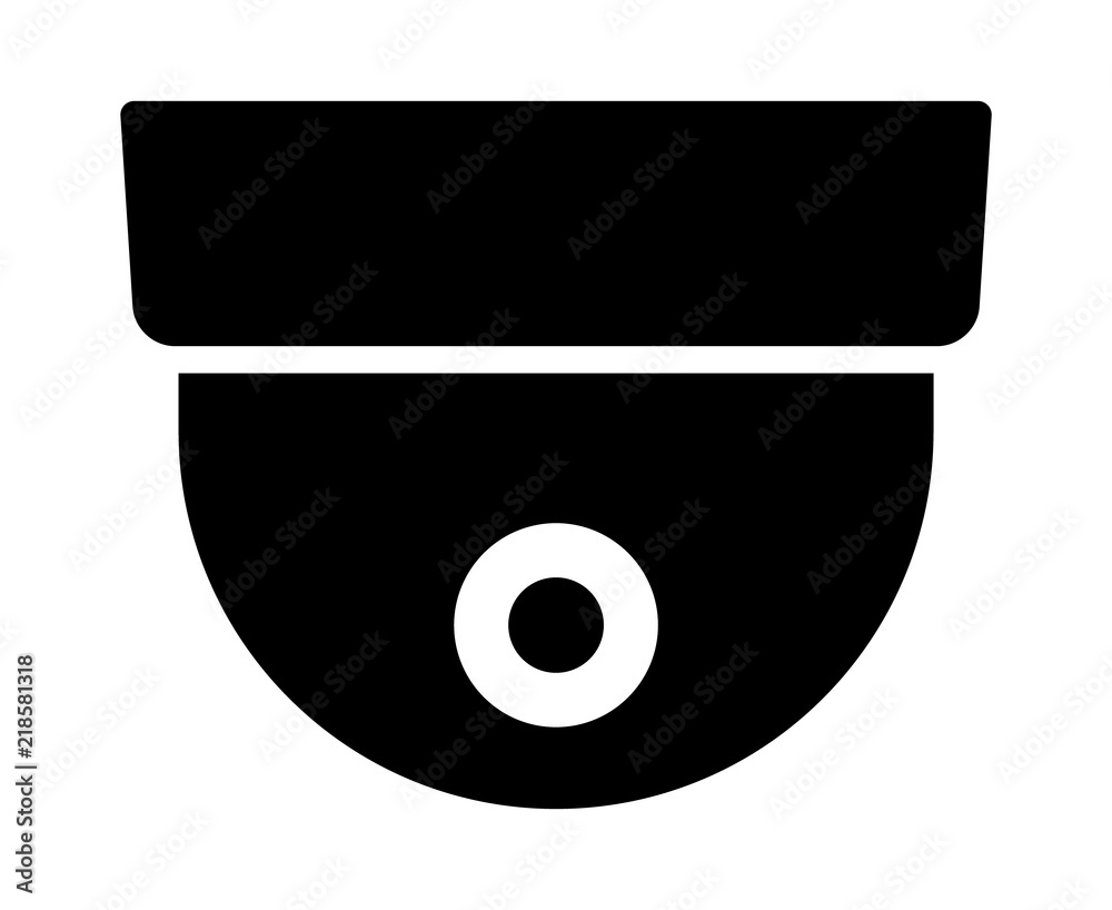 Dome security surveillance video camera or closed circuit television ...