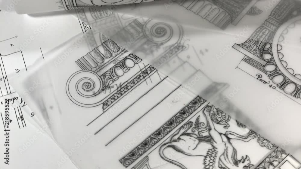 blueprints - drawings of antique architecture - drawings of antique ...