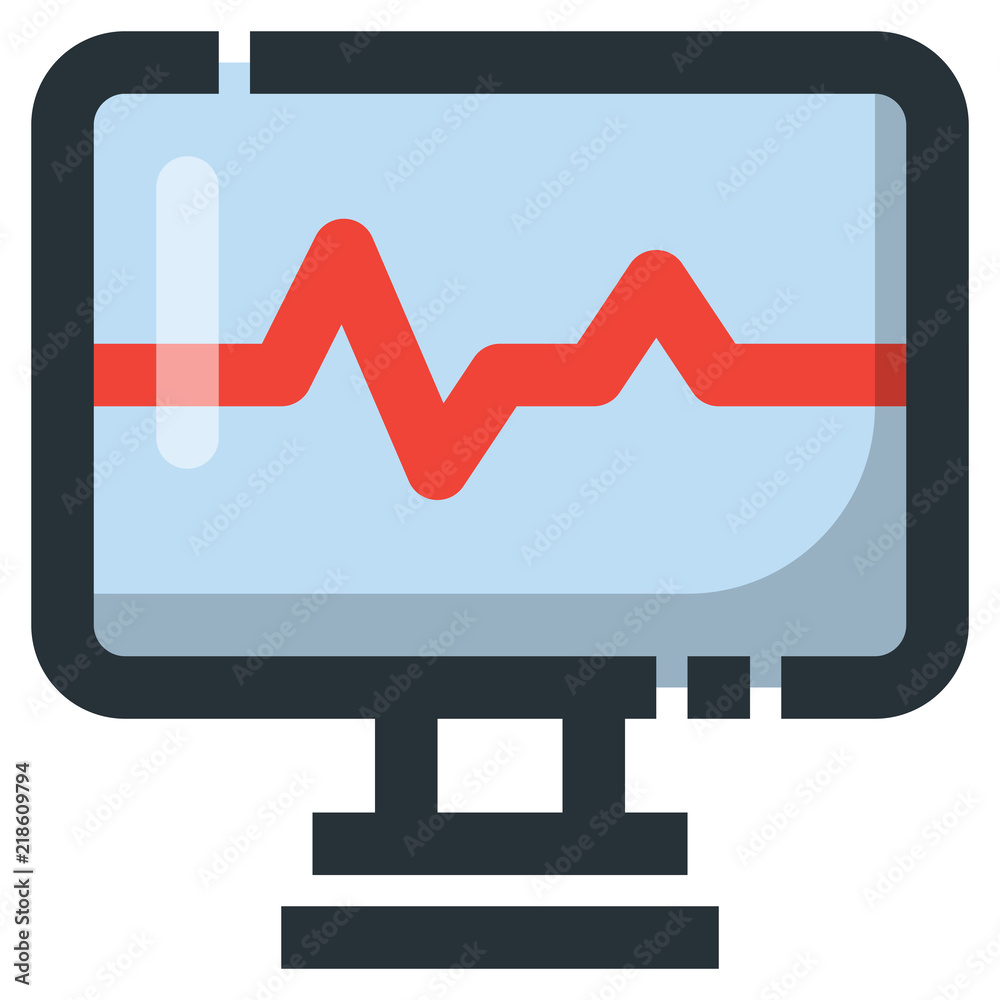 Heartbeat Monitor Vector Filled Line Icon 32x32 Pixel Perfect. Editable ...