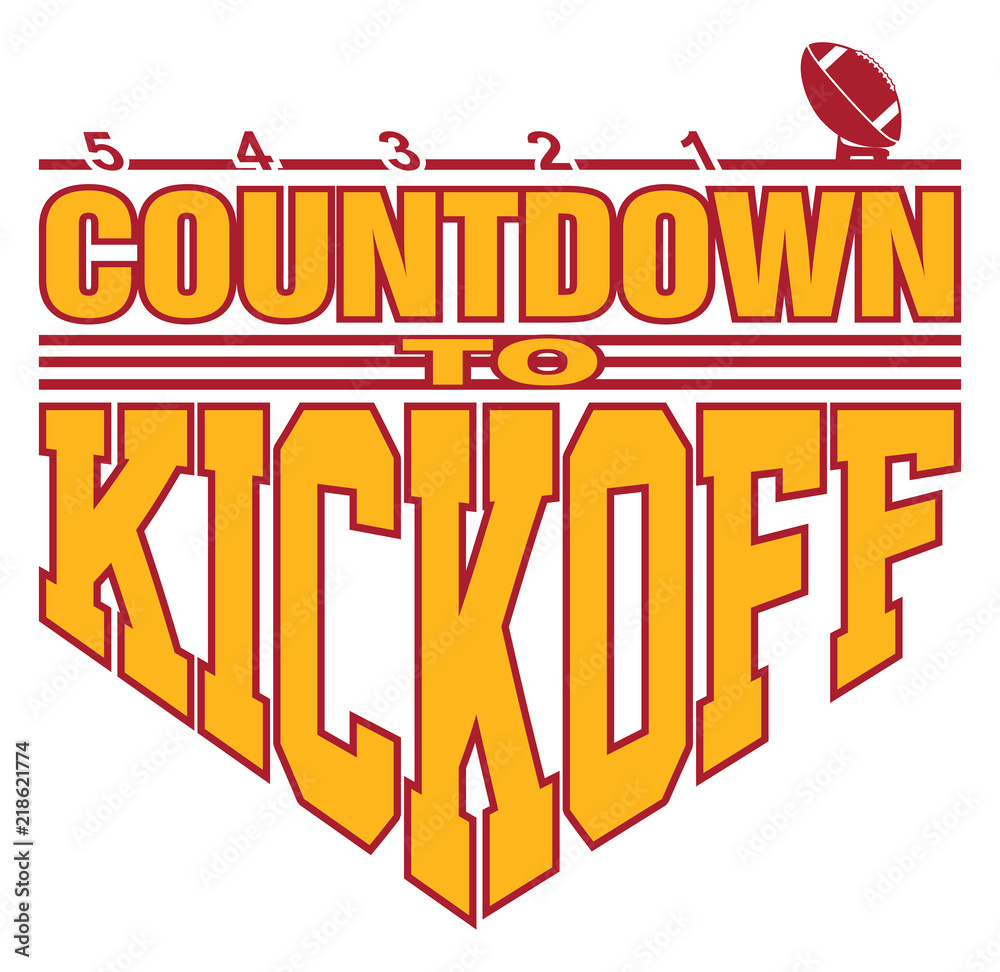 Football - Countdown to Kickoff is an illustration of a football on a ...