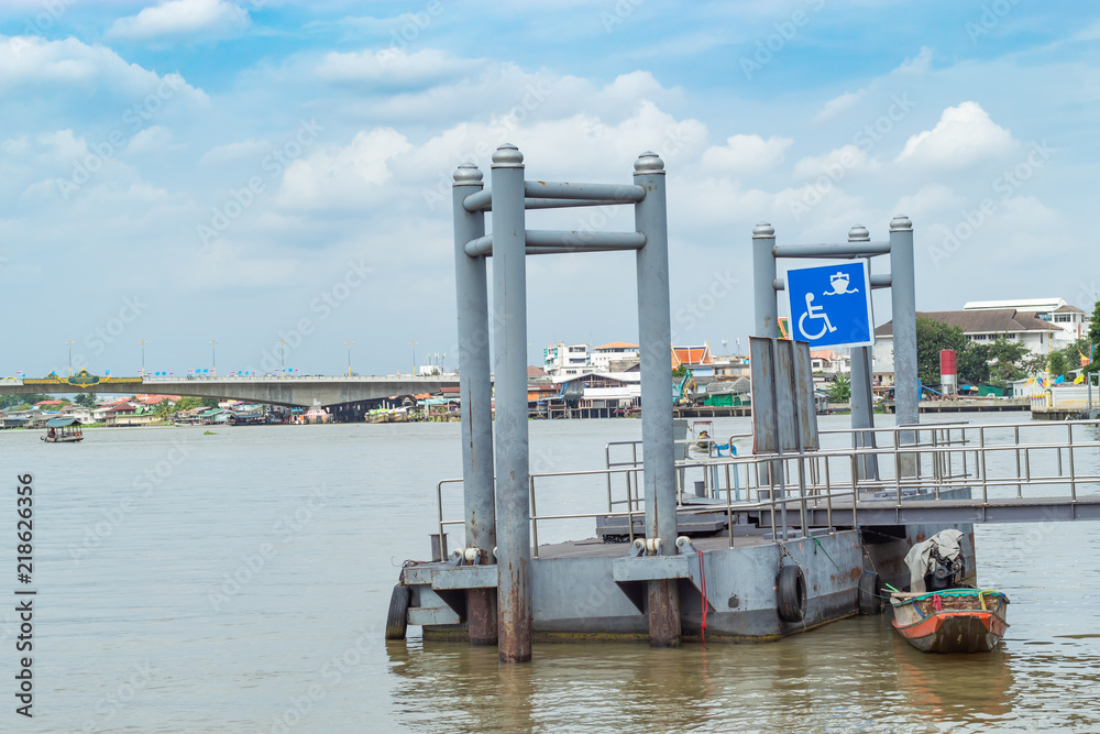 Floating jetty in the Chao Phraya River. Stock Photo | Adobe Stock