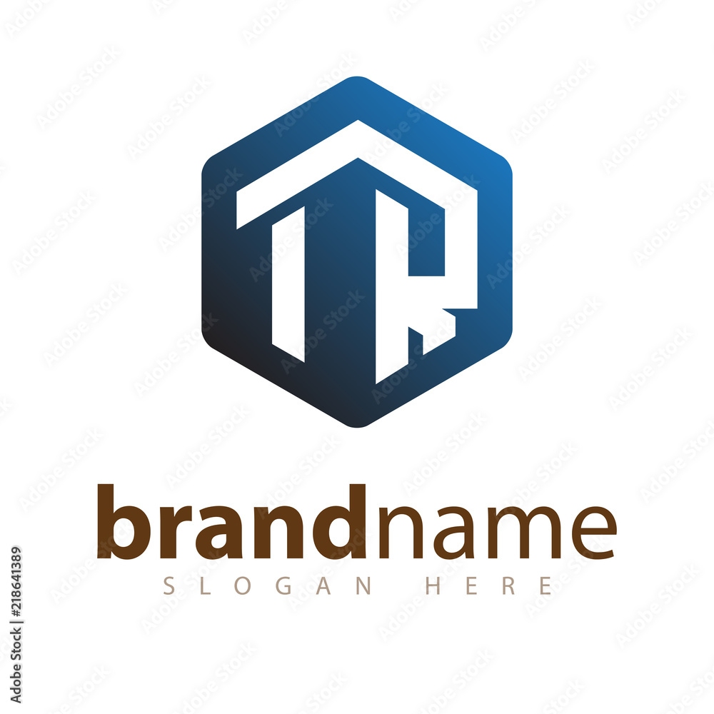 IR Initial letter hexagonal logo vector Template Stock Vector | Adobe Stock