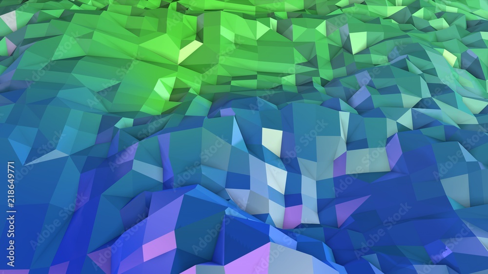 3d render of abstract geometric background with modern gradient colors ...
