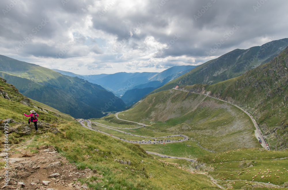 Transfagarasan alpine road in Romania. Transfagarasan is one of the ...