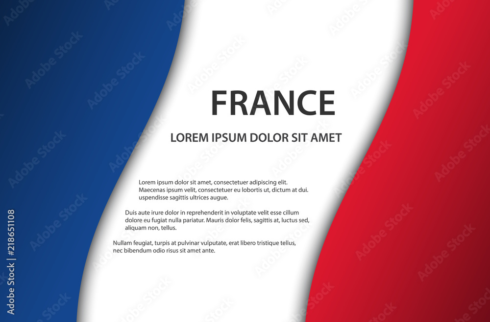Vector background with French flag and free space for your text, Made ...