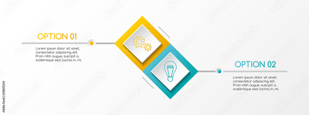 Layout of rhombus infographic with business icons. Vector. Stock Vector ...