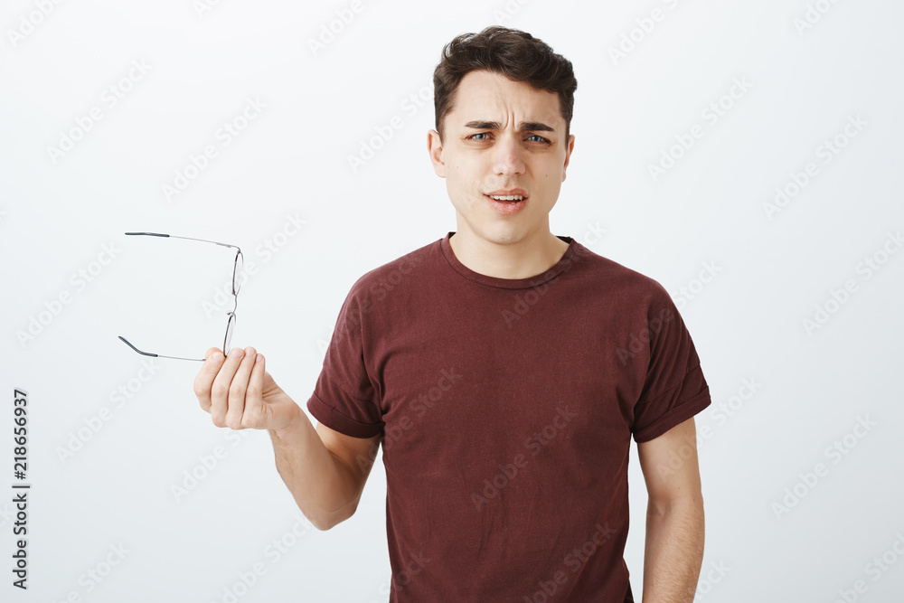 Foto de What is your point. Portrait of frustrated annoyed handsome ...
