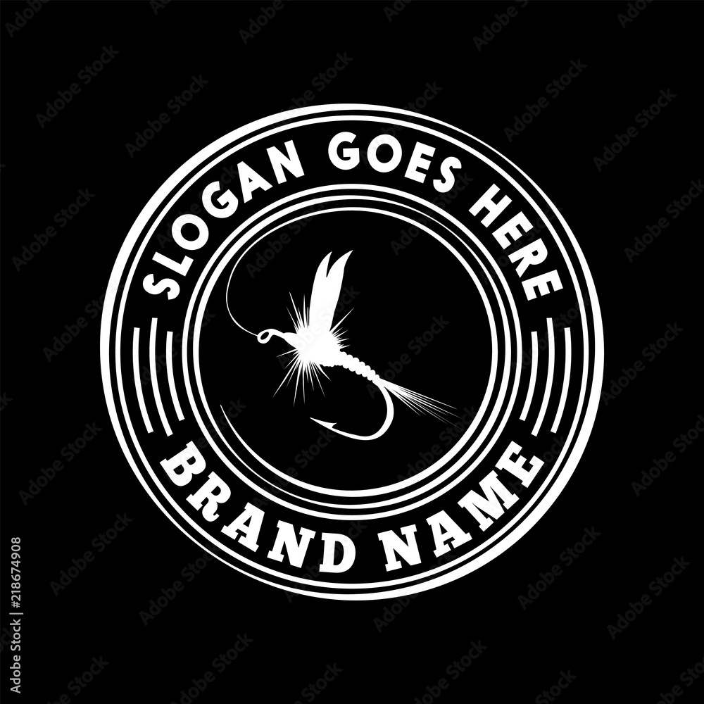 Fly fishing logo. Vector and illustration. Stock Vector | Adobe Stock