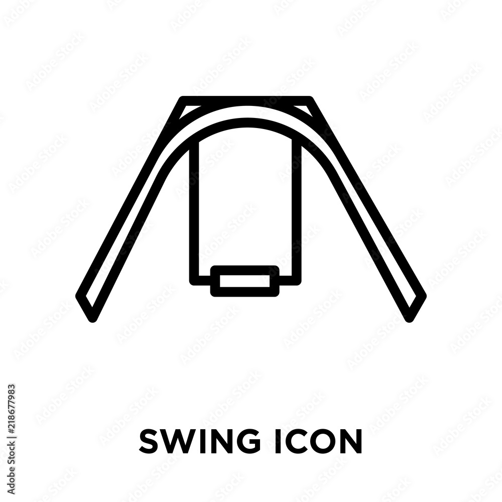 swing icons isolated on white background. Modern and editable swing ...