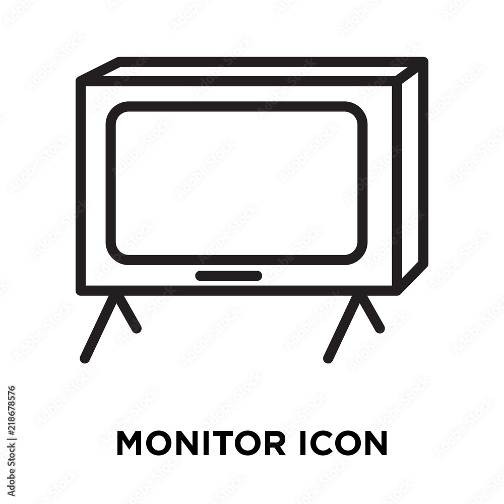 monitor icon on white background. Modern icons vector illustration ...