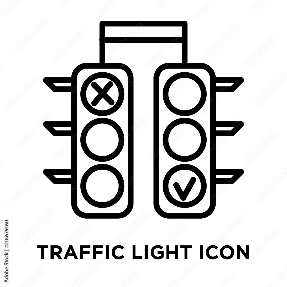 traffic light icon on white background. Modern icons vector ...