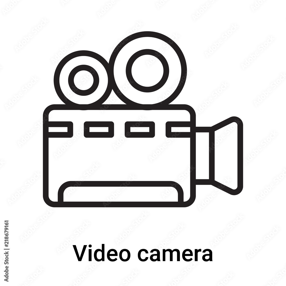 Video camera icon vector isolated on white background, Video camera ...