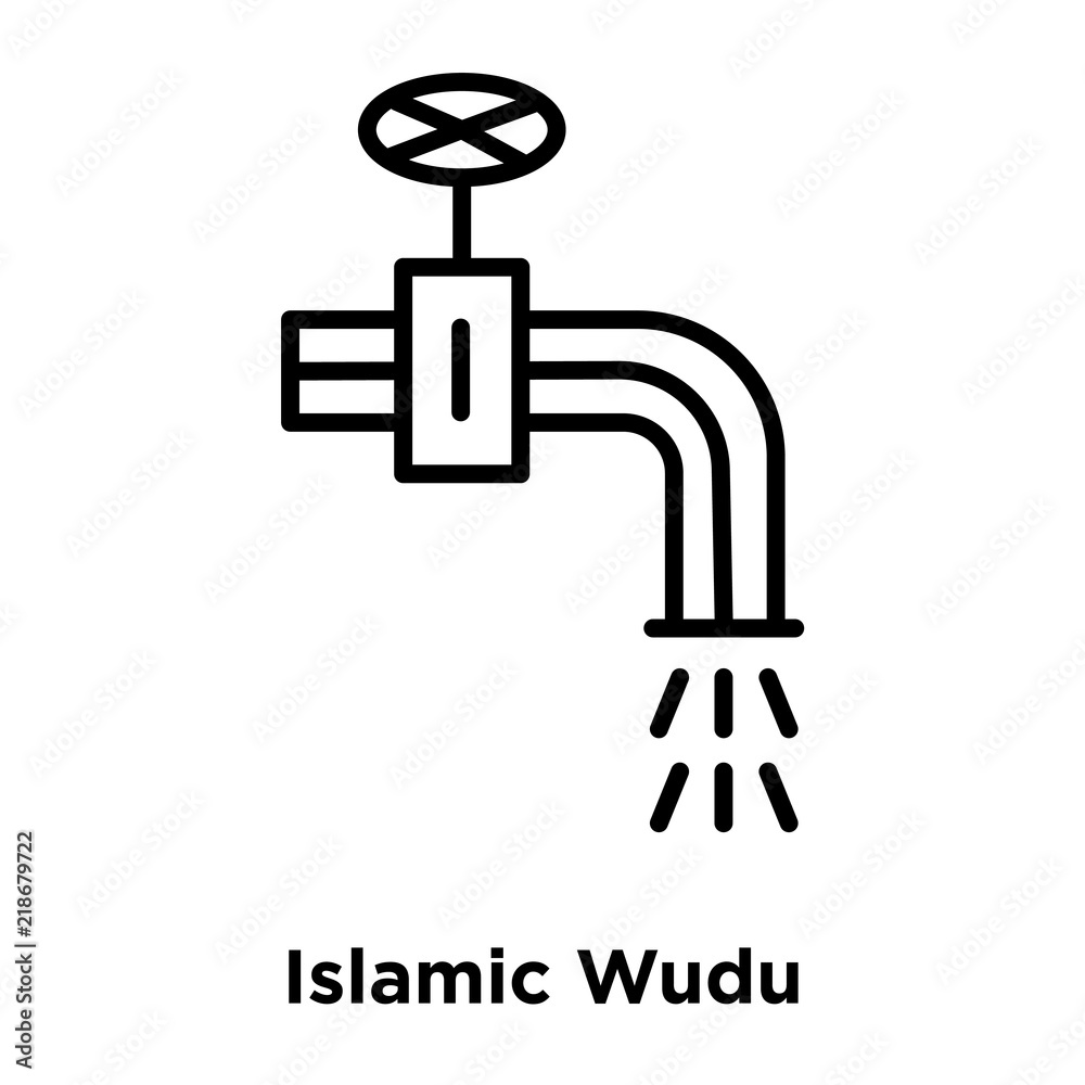 Islamic Wudu icon vector isolated on white background, Islamic Wudu ...