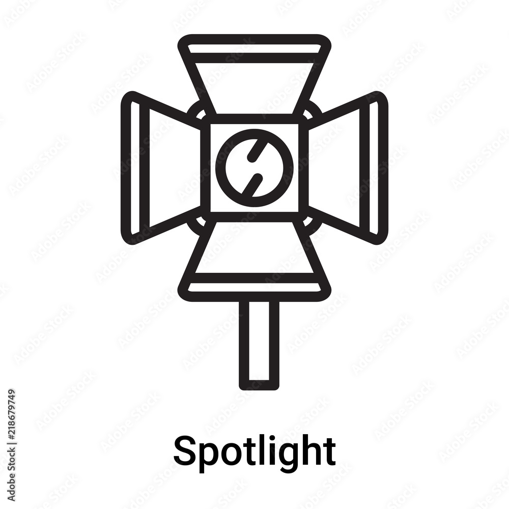 Spotlight icon vector isolated on white background, Spotlight sign ...