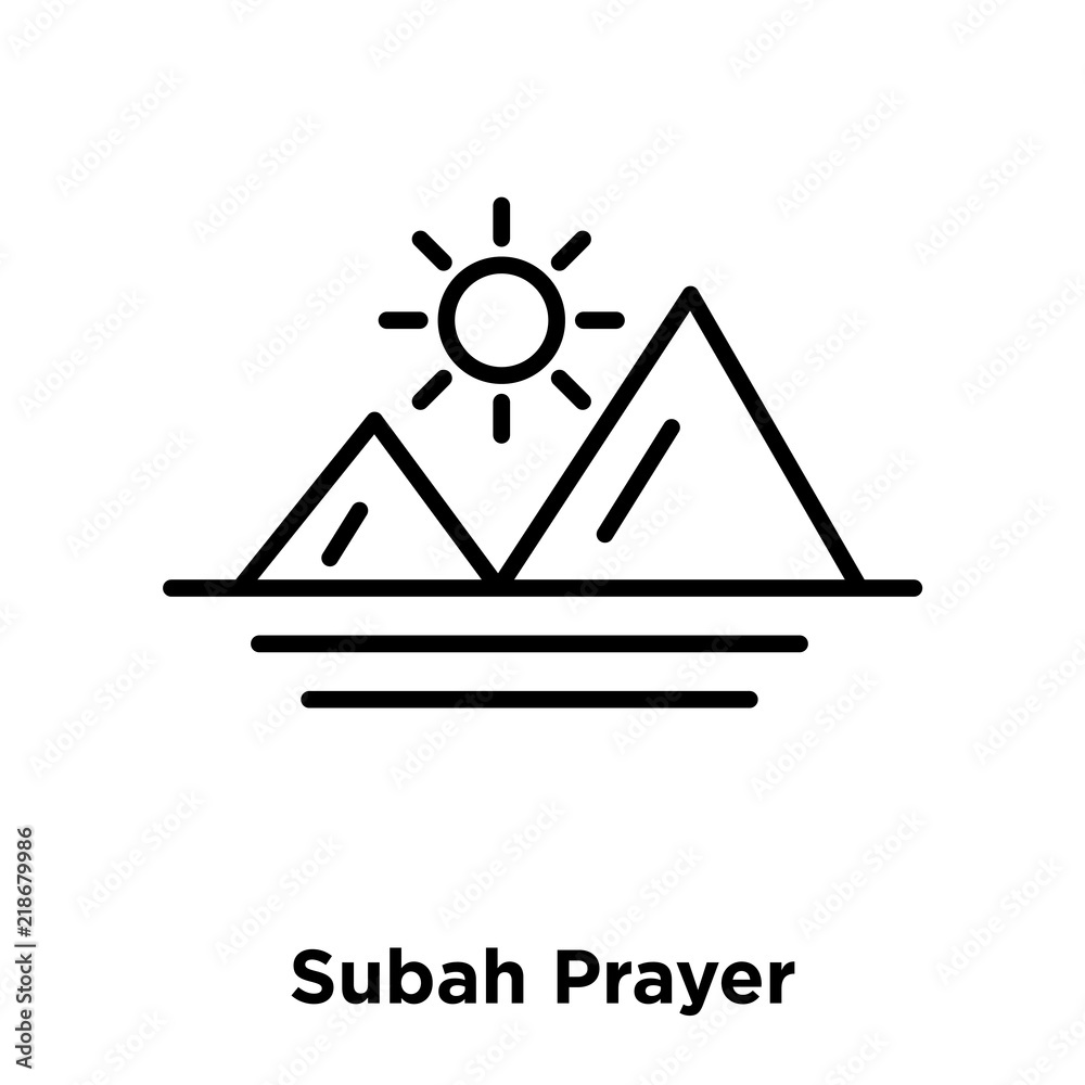Subah Prayer icon vector isolated on white background, Subah Prayer ...