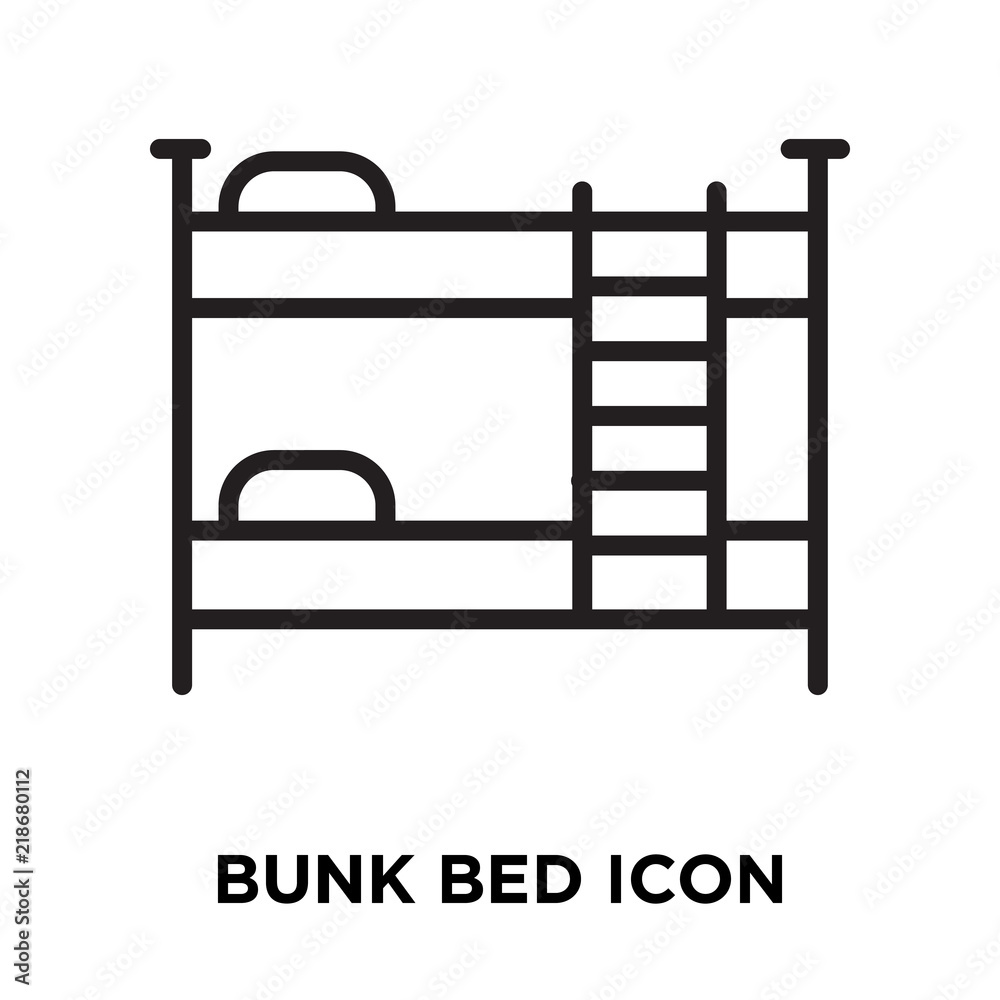 bunk bed icon on white background. Modern icons vector illustration ...