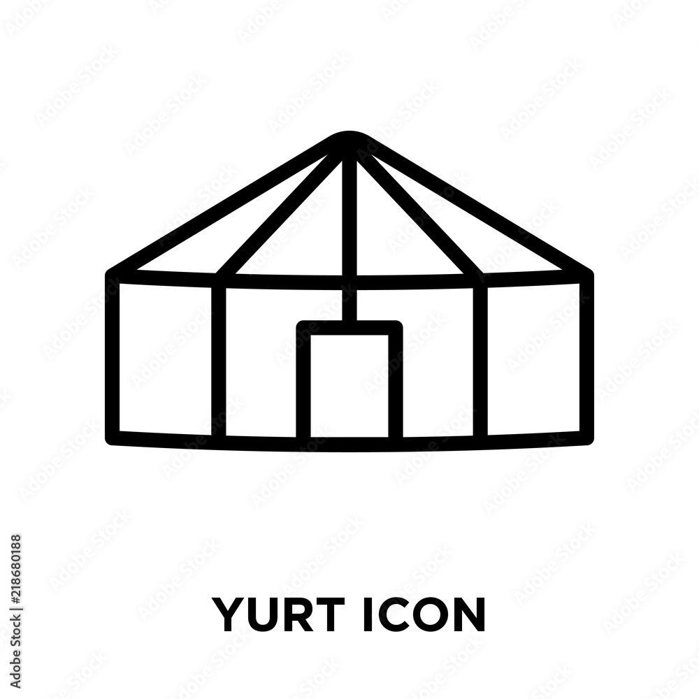 Vecteur Stock yurt icons isolated on white background. Modern and ...