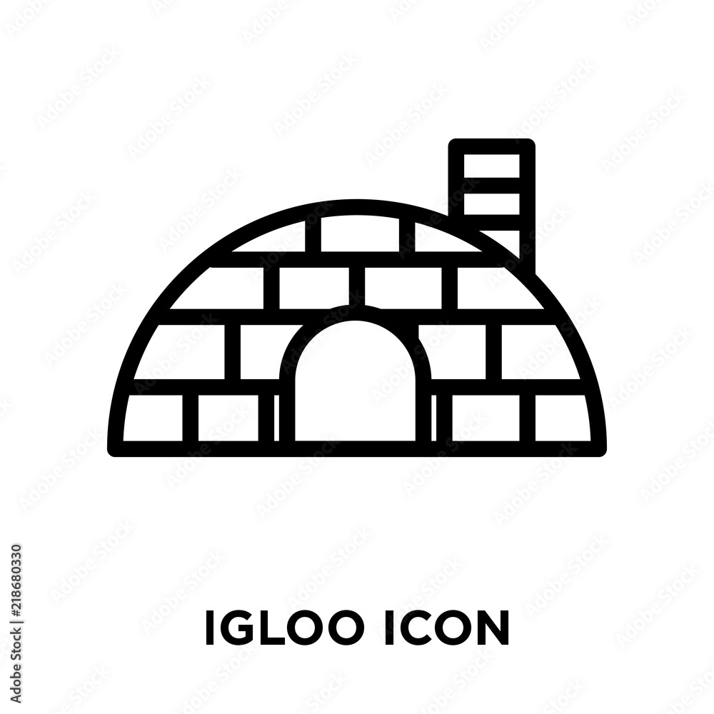 igloo icons isolated on white background. Modern and editable igloo ...