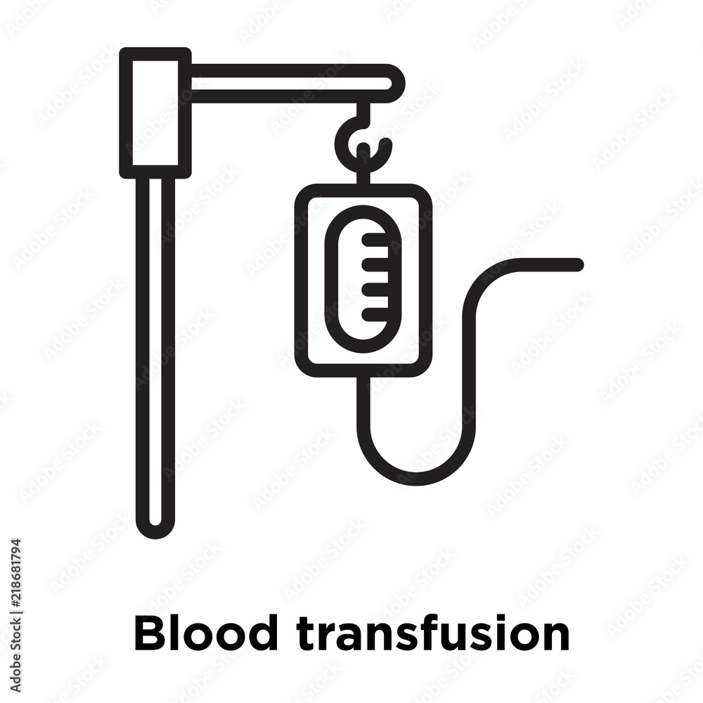 blood transfusion icons isolated on white background. Modern and ...