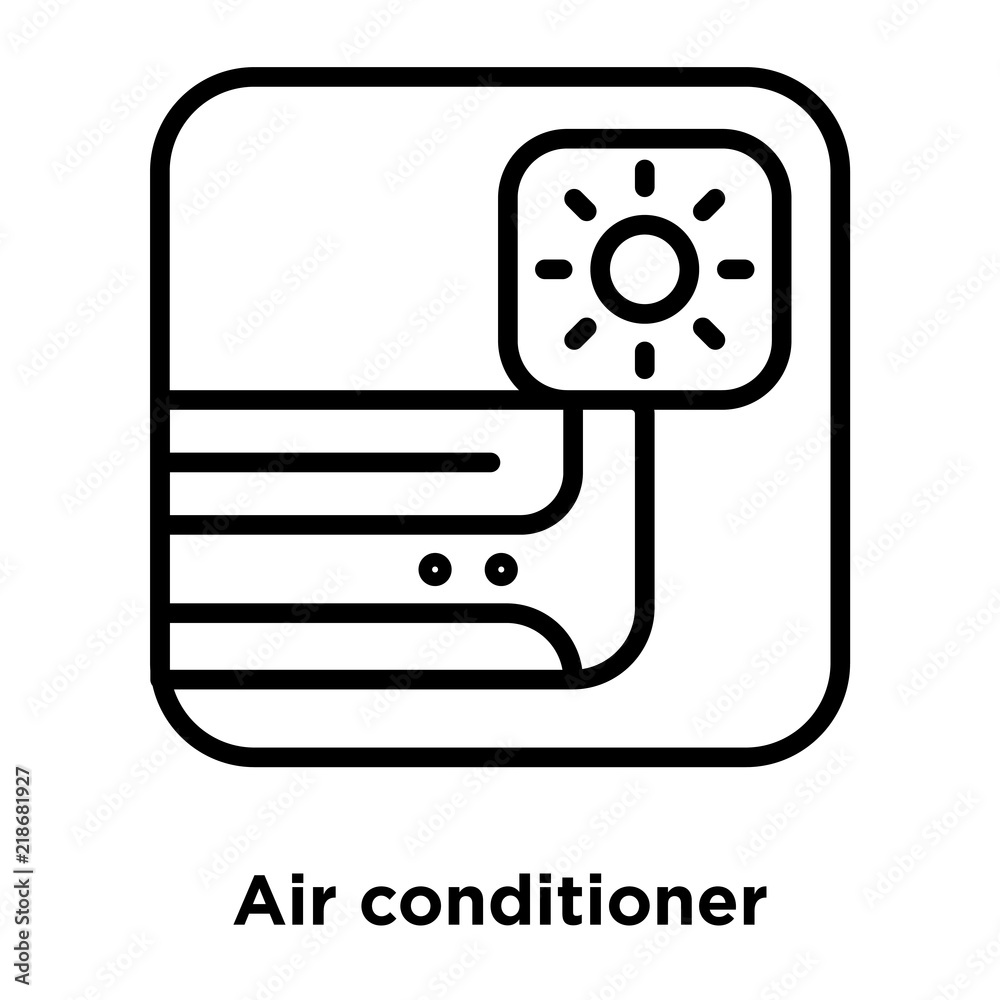 air conditioner icons isolated on white background. Modern and editable ...