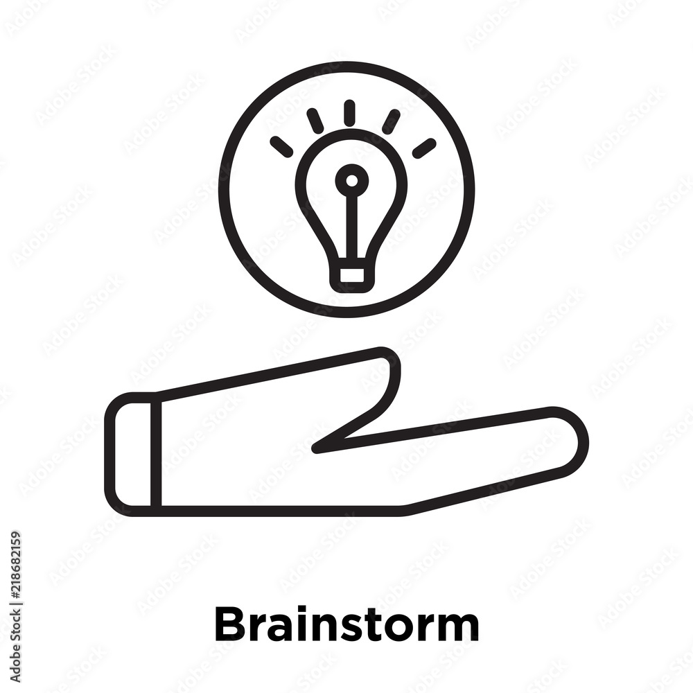 brainstorm icon isolated on white background. Simple and editable ...