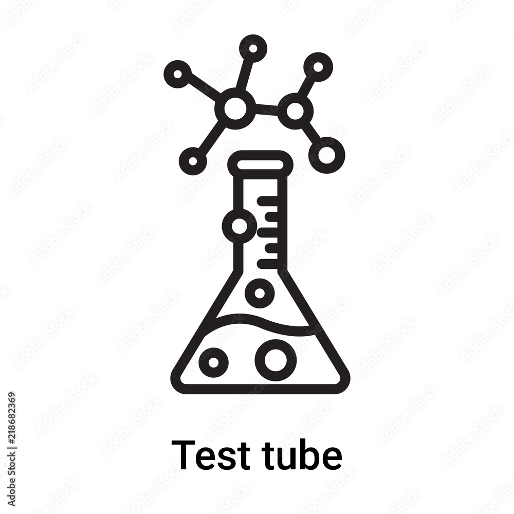 Test tube icon vector isolated on white background, Test tube sign ...