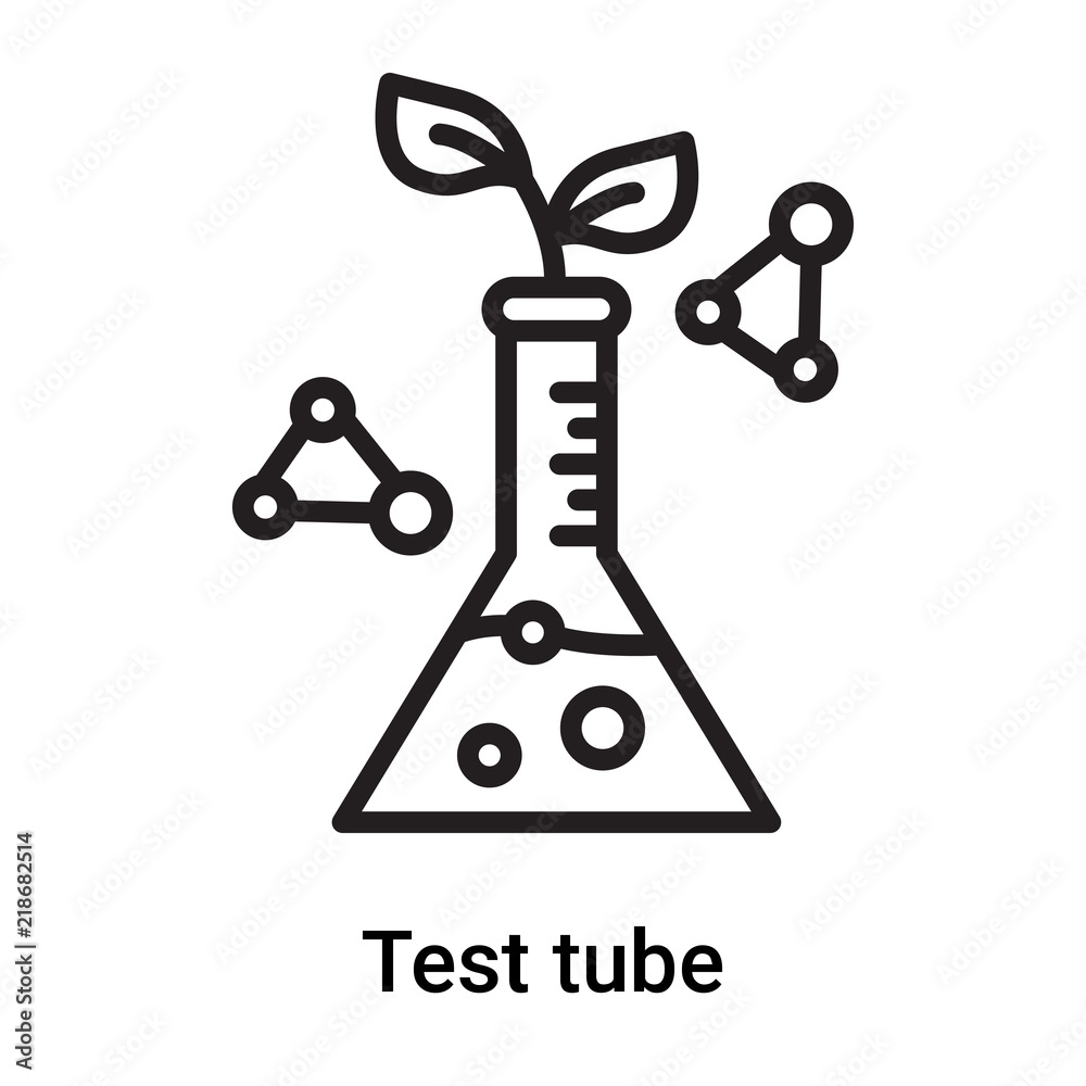 Test tube icon vector isolated on white background, Test tube sign ...