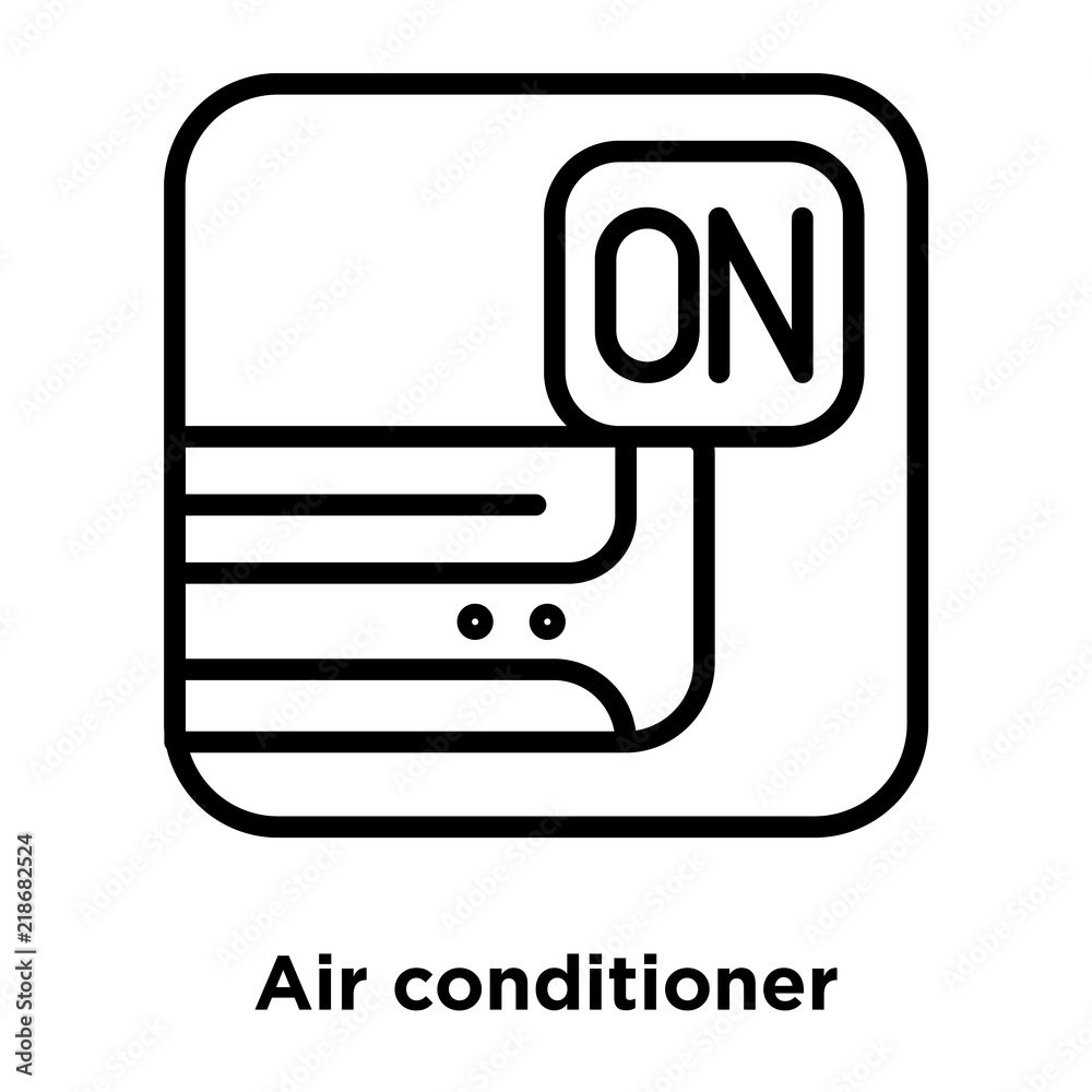 air conditioner icons isolated on white background. Modern and editable ...