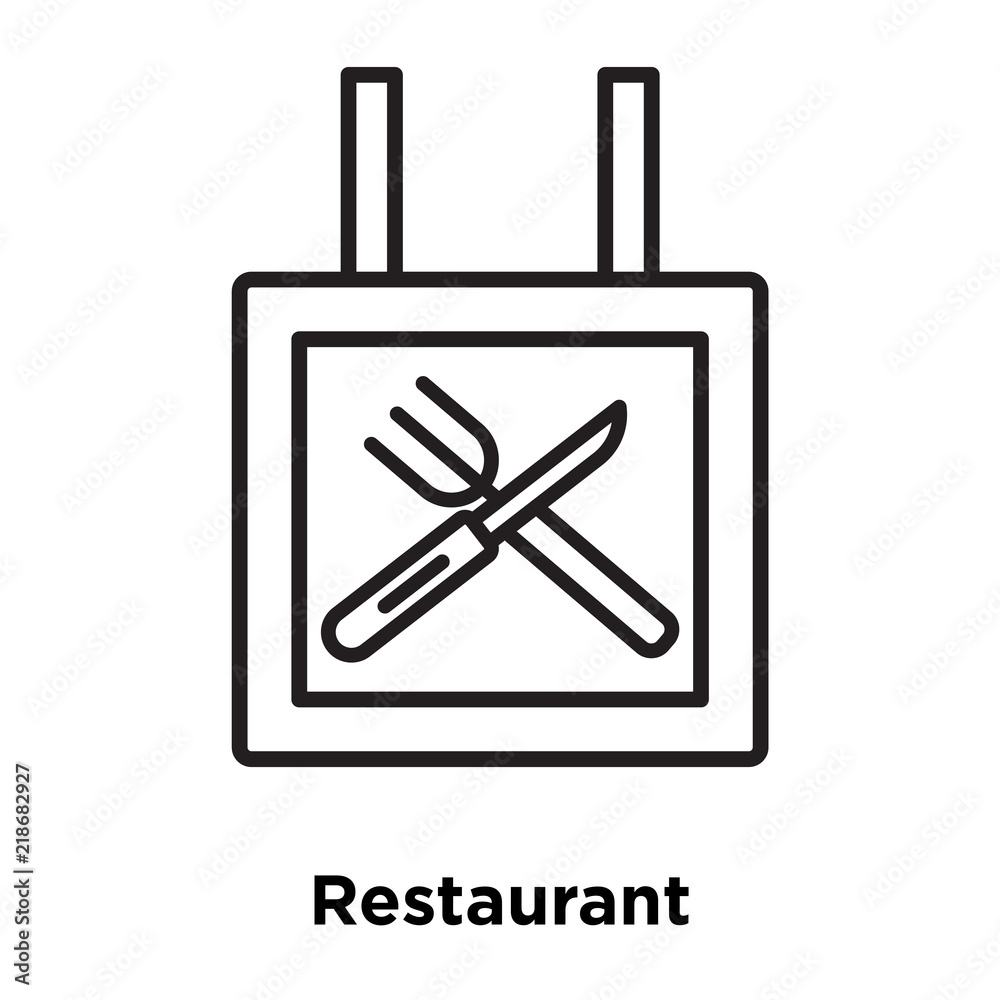 Restaurant icon vector isolated on white background, Restaurant sign ...