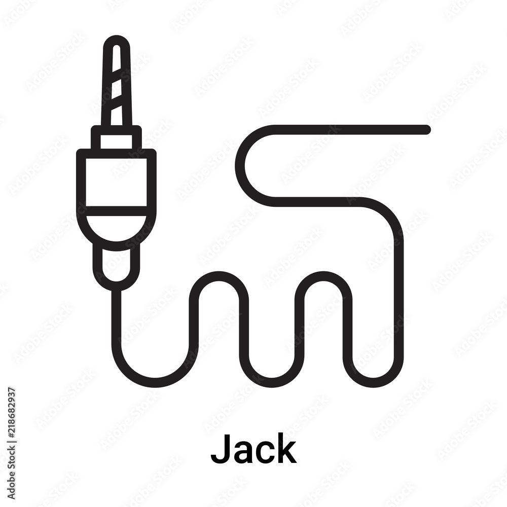 Jack icon vector isolated on white background, Jack sign , line or ...